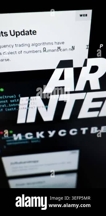 White typography reading Artificial Intelligence layered over computer ...