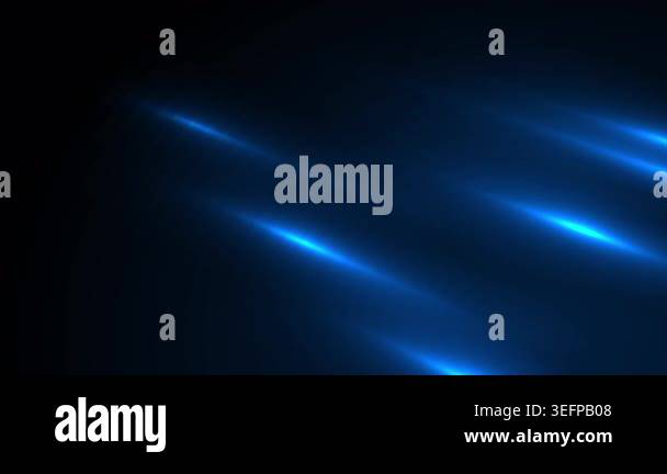 Abstract black motion background with blue neon glowing stripes ...
