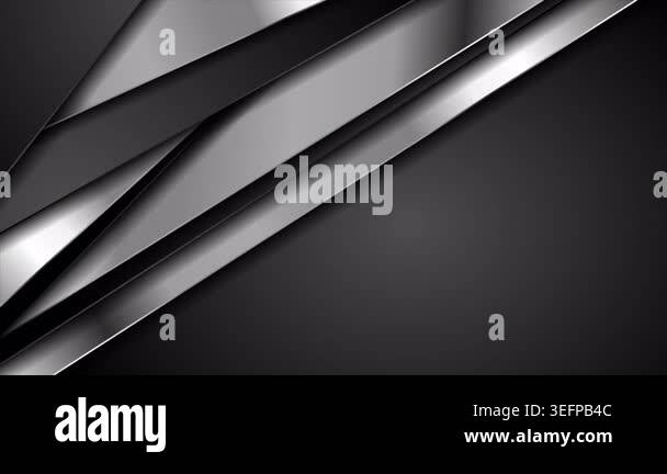 Black and metallic stripes abstract corporate background. Seamless ...