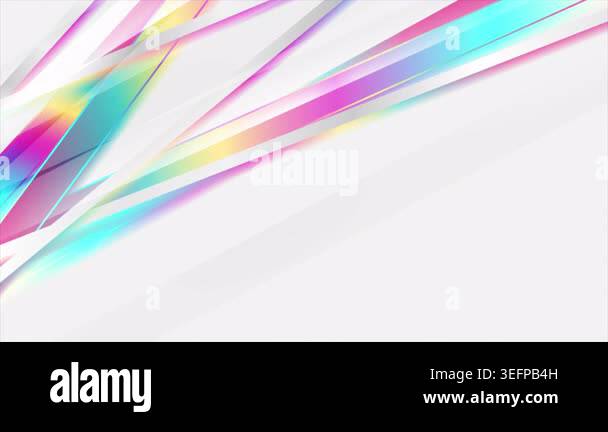 Holographic glossy stripes geometric abstract tech motion background ...