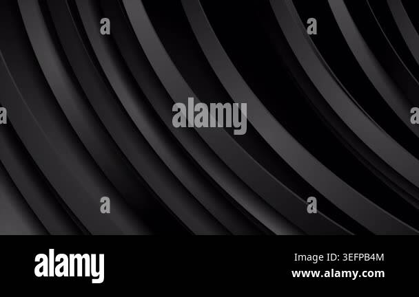 Black wavy stripes abstract technology geometric motion background ...