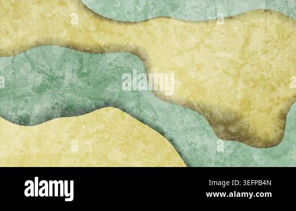 Blue and yellow grunge waves abstract material motion background ...
