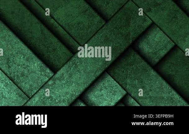 Dark green abstract tech geometric grunge motion background with ...