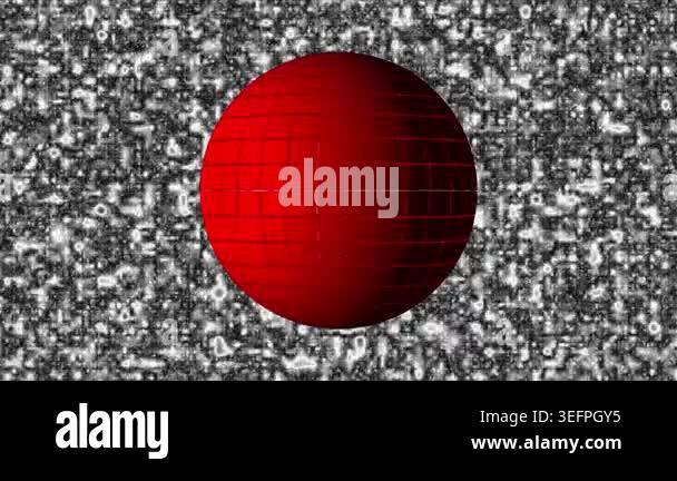 Red 3d sphere grid animation abstract background digital universe ...