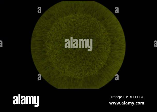 Rotating abstract green sphere organic texture science medical ...