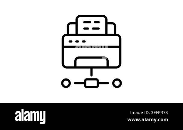 Trendy outline icon animation representing shared data visualization ...