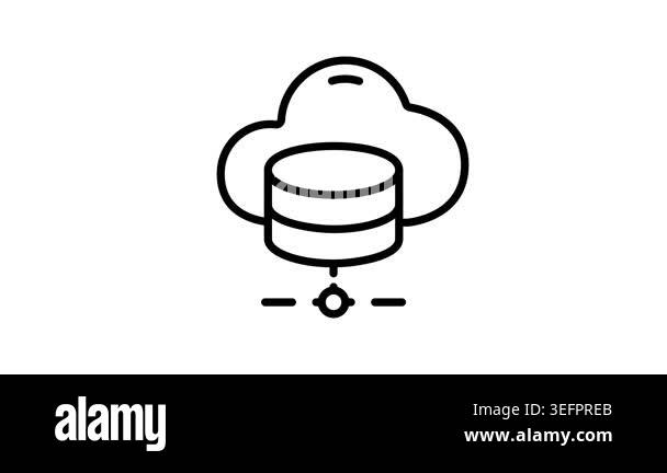 Visually engaging linear icon animation for shared DB records Stock ...