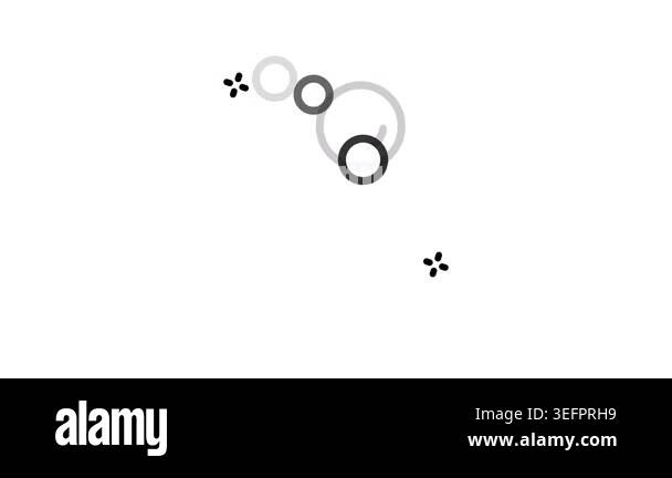 Sleek linear icon animation of popping soap bubbles Stock Video Footage ...