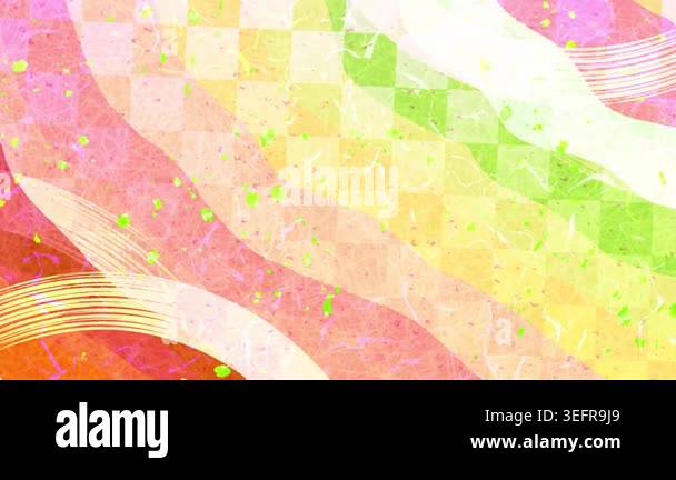 Colorful Japanese Washi Paper Abstract Background with Checkered ...