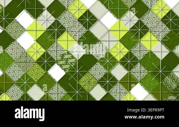 Abstract Green and Yellow Geometric Square Pattern Background Stock ...