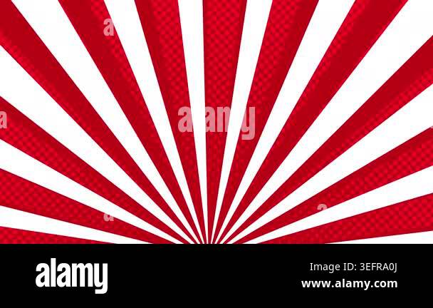 Red and White Radial Rays Animated Pop Art Background Stock Video ...