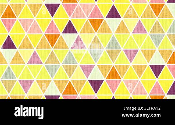 Colorful geometric triangle pattern background animation with linen ...