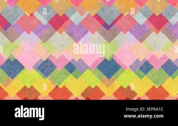 Vibrant Multi-Colored Geometric Pattern with Overlapping Squares ...