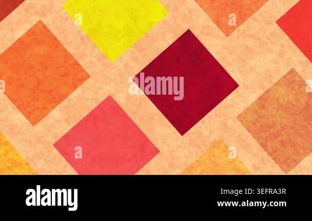 Abstract Background with Warm Toned Geometric Squares Stock Video ...