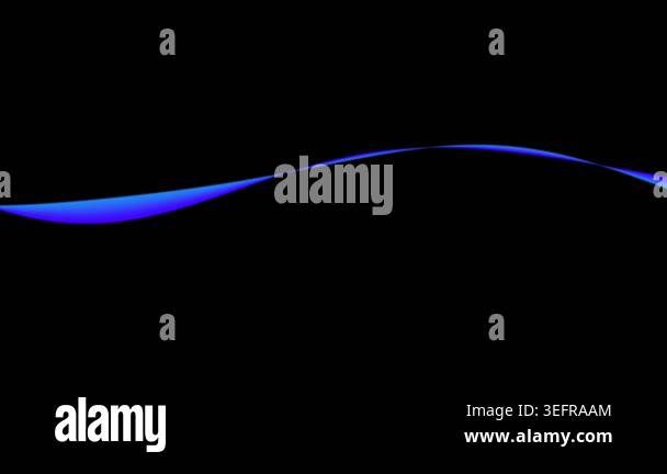 A mesmerizing abstract blue wave line gracefully flows across a solid ...
