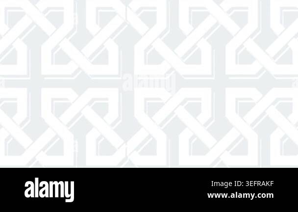 A clean and elegant seamless loop of a white Islamic geometric pattern ...