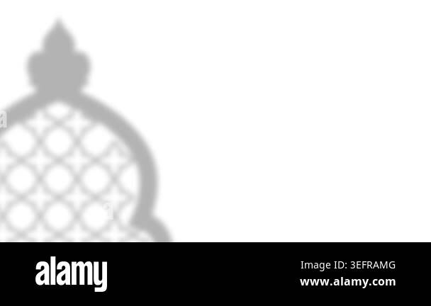 An abstract shadow overlay of an Islamic window with traditional ...
