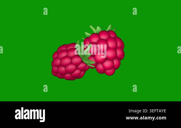 raspberry isolated on blue Stock Video Footage - Alamy