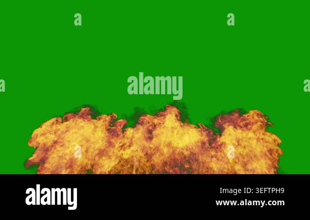 green flame on a black background Stock Video Footage - Alamy