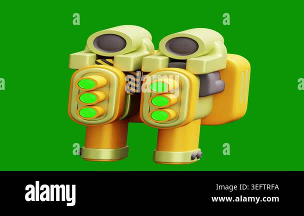 3 d rendering of a cute green and yellow gas gun on isolated white ...