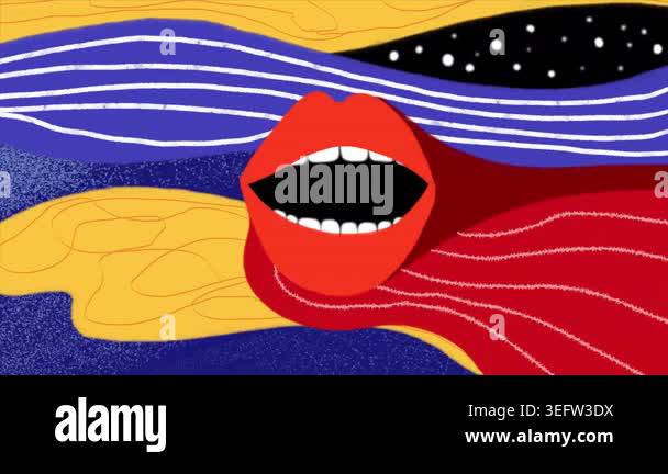 abstract colorful background with waves Stock Video Footage - Alamy