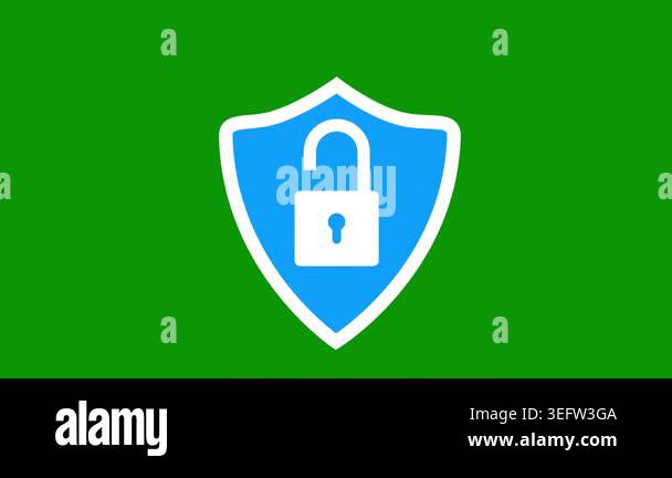 lock icon. flat design style. vector eps 1 0 Stock Video Footage - Alamy