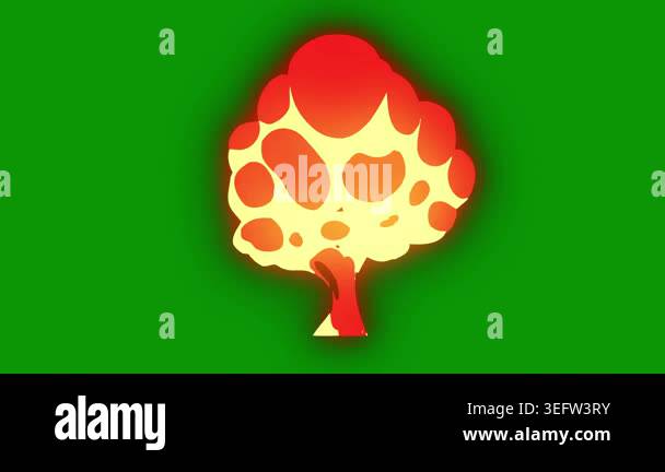 abstract green and red fire flame on red background. vector ...