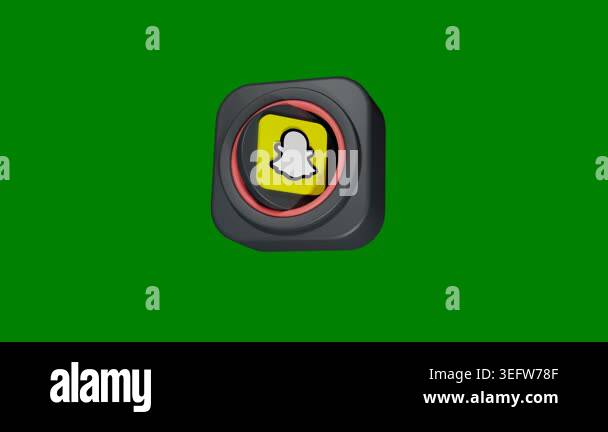 green camera icon 3 d rendering illustration of a circle Stock Video ...