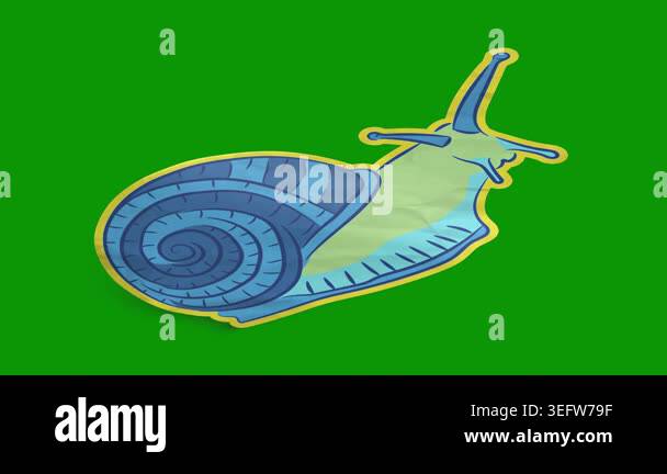 paper cut sticker on blue background with paper cut style Stock Video ...