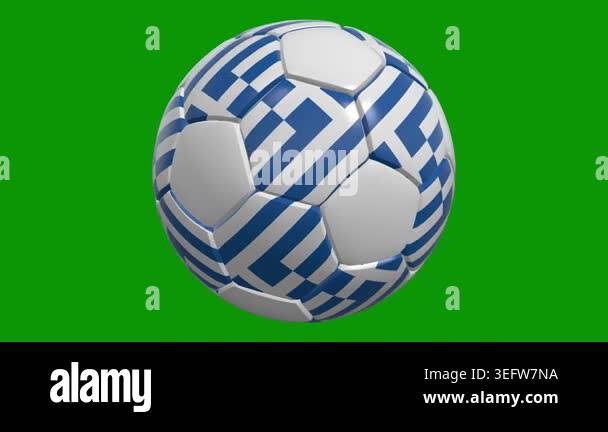 football with flag of greece Stock Video Footage - Alamy