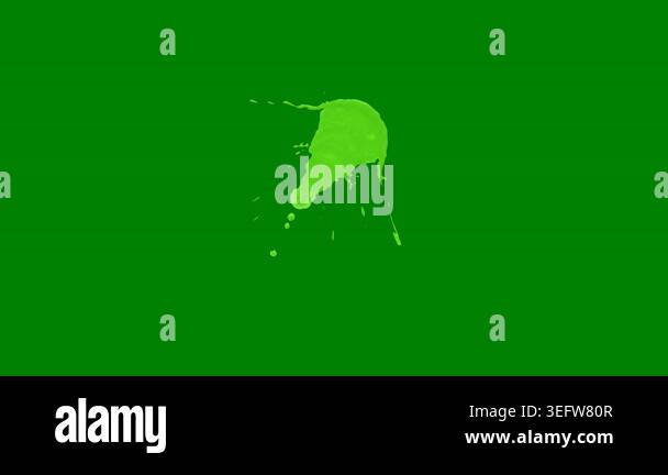 abstract green paint splatters texture, design element Stock Video ...