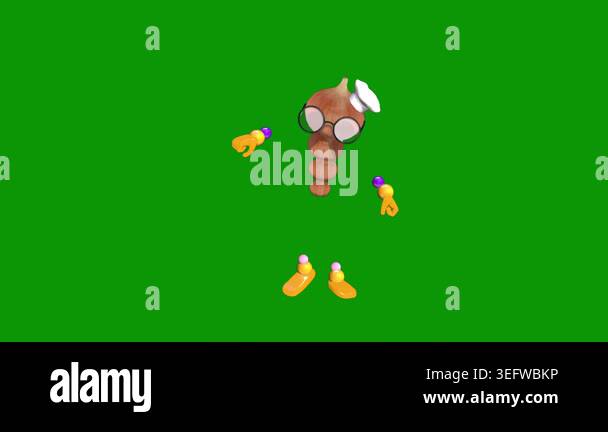 cartoon image of flying astronaut. 3 d rendering Stock Video Footage ...