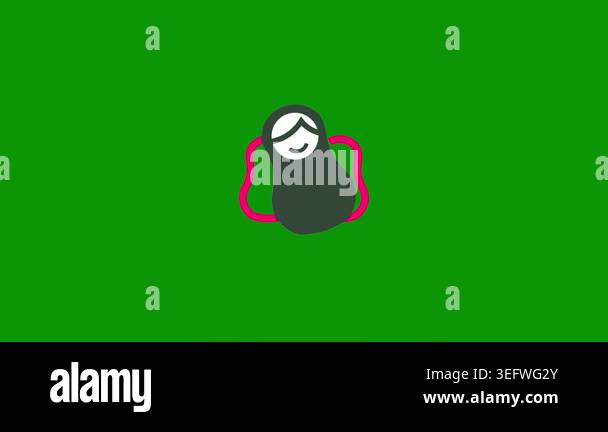 santa claus flat icon, vector, illustration Stock Video Footage - Alamy