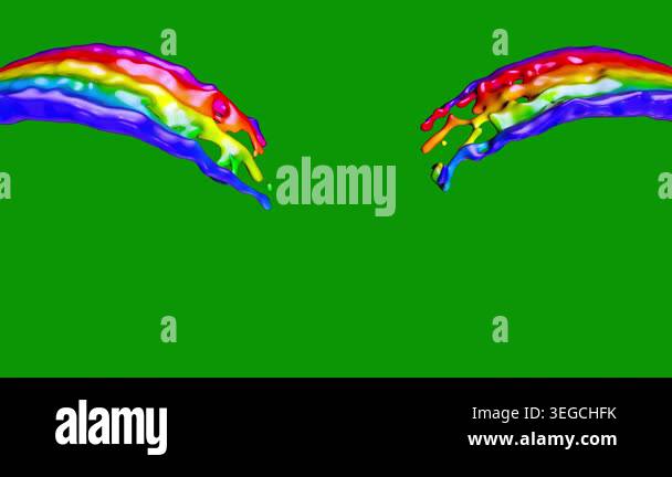 rainbow colors in the shape of heart Stock Video Footage - Alamy