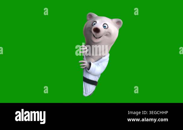 3 d render of a cartoon character with a big cat Stock Video Footage ...