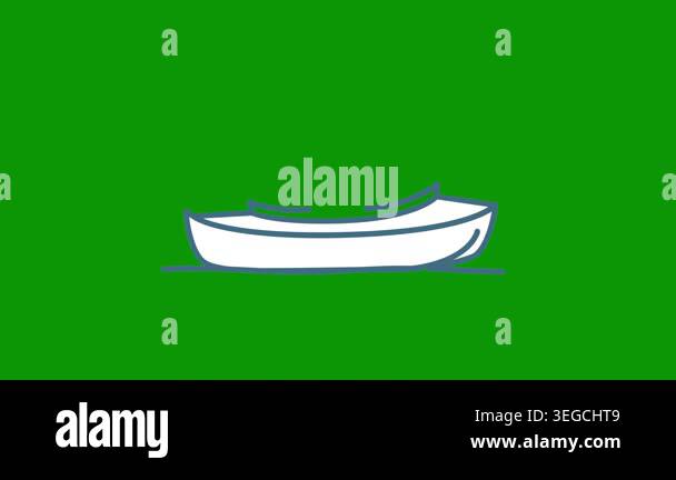 boat sign illustration. icon. white icon on green background. vector ...