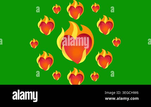 fire flame on green grass Stock Video Footage - Alamy