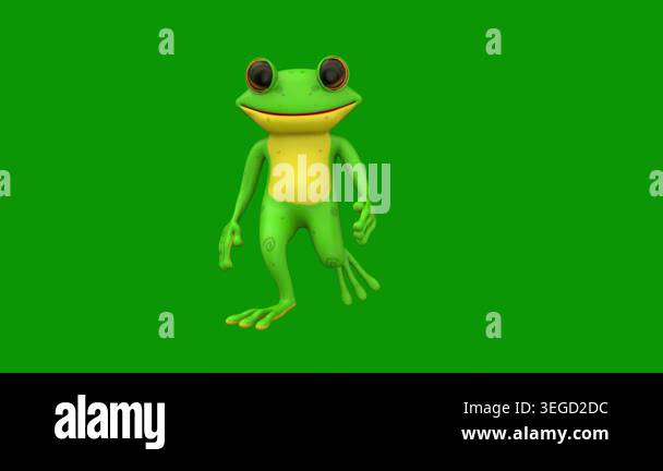 3 d render of frog with blank space for text or logo Stock Video ...