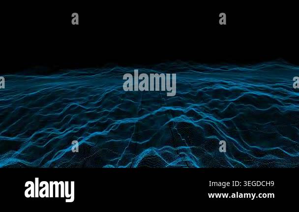 Stunning abstraction of a digital landscape featuring wavy lines and ...