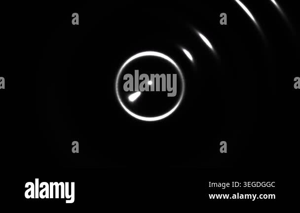 Abstract circular light waves expanding in darkness Stock Video Footage ...