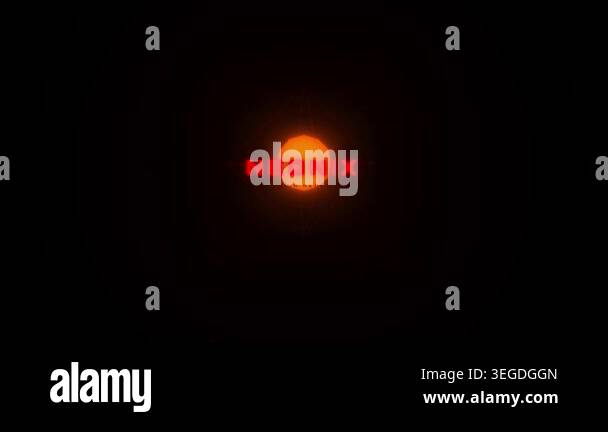 Retro futuristic title animation with glowing red text and wireframe ...