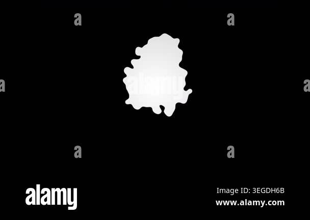 Liquid morphing countdown from one, animated number dissolving on a ...