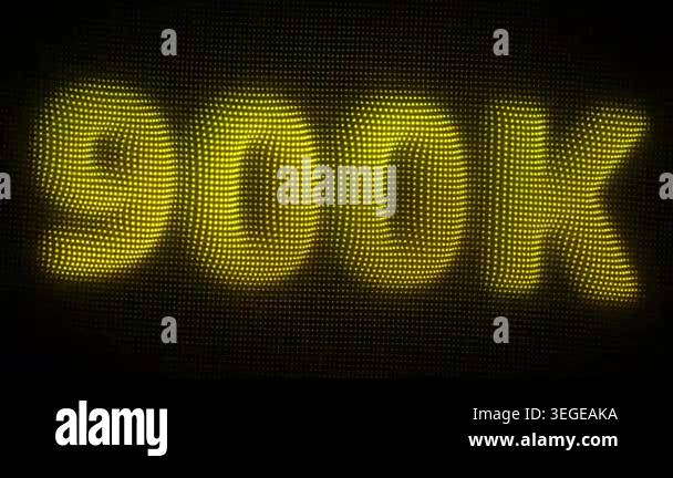 3D Golden 900K, Nine Hundred Thousand Number Particle Animation on Dark ...