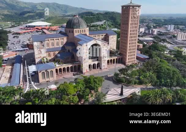 Catholic Temple At Aparecida In Sao Paulo Brazil. Our Lady Basilica ...