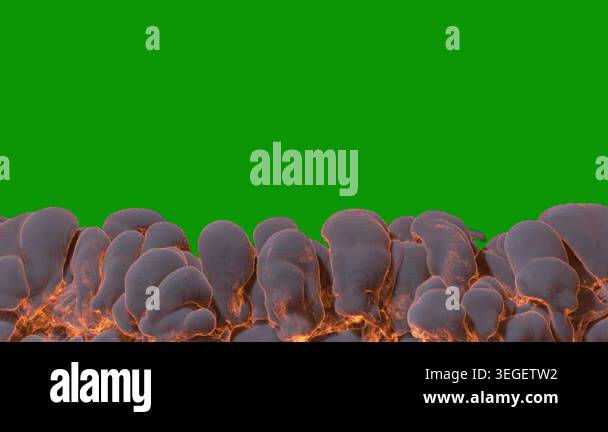 fire flame on green background Stock Video Footage - Alamy