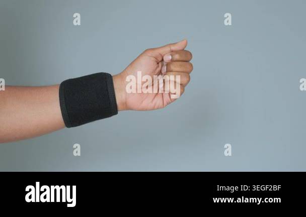 Person demonstrates how to use wrist support for exercises Stock Video ...