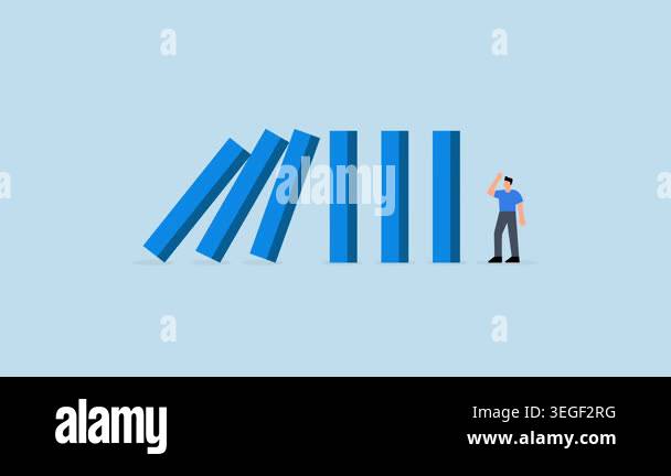Risk management, 4k animation bravery entrepreneur contemplating the ...