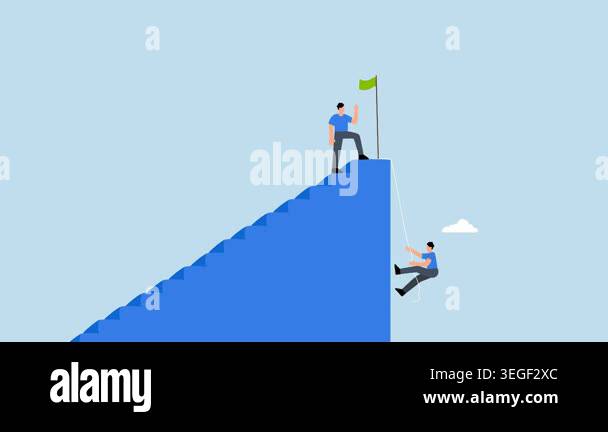 Efficient way to win business competition, 4k animation businessman ...