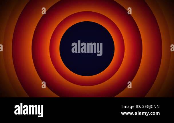 Animation Cartoon style intro Orange circles zooming in with bounce ...