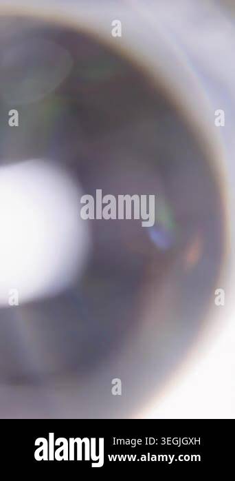 Vertical video. Flare swirl bokeh. Round glow. White purple light ...